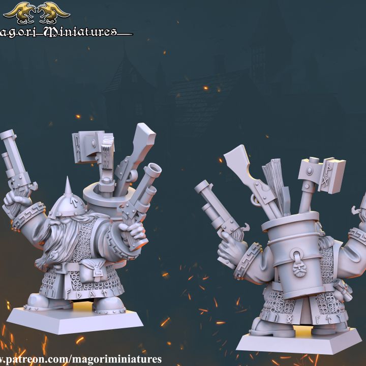 3D Printable Dwarf Engineer by Magori Minaitures